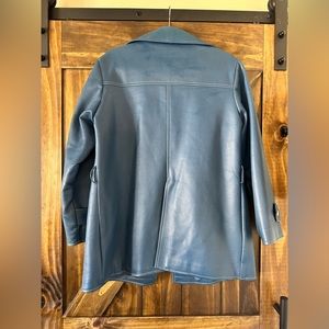 KMART | Jackets & Coats | Vintage Blue Vegan Leather Jacket | Poshmark